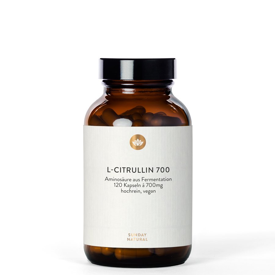 L-Citrullin 700mg natürliche Aminosäure hochrein vegan 120 Kapseln