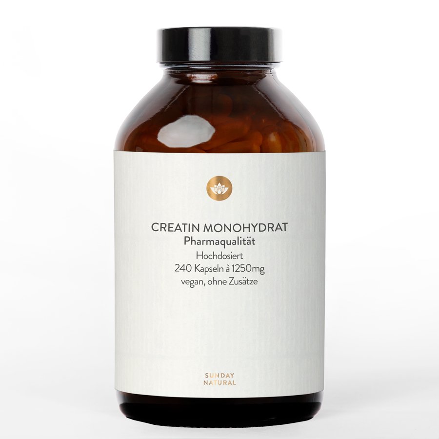 Creatin Monohydrat 1250mg x 240 Kapseln Pharmaqualität vegan
