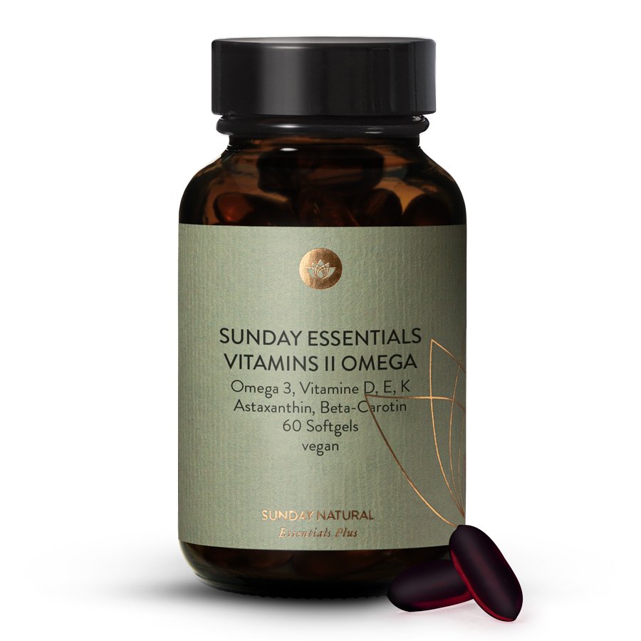 Multivitamin Duo Premium Set Vitamins I + Vit II Omega Vegan | Sunday ...