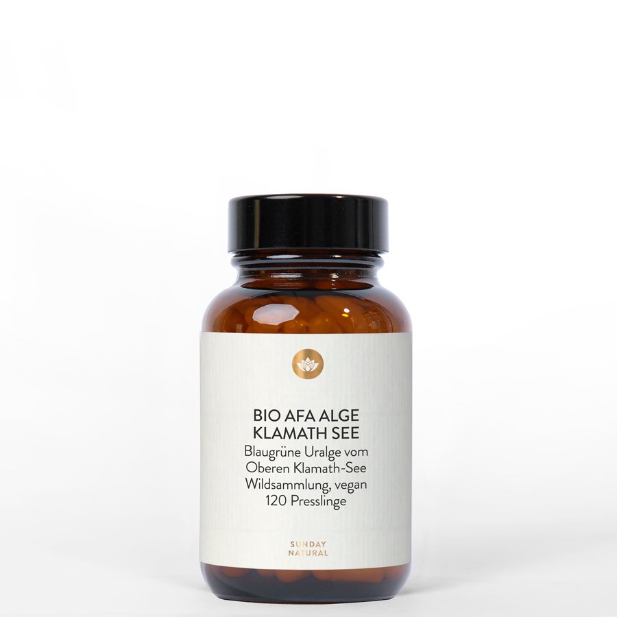 Bio AFA-Algen Klamath 400. Wildsammlung. 120 Presslinge