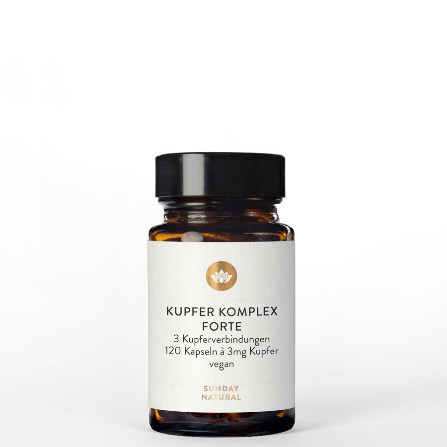 Kupfer Komplex Forte hochdosiert 3mg vegan 120 Kapseln