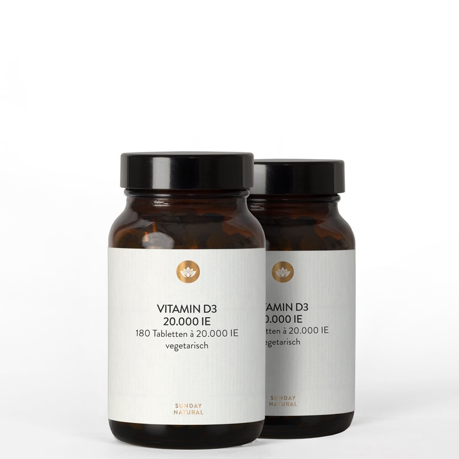 Vitamin D3 20000 IE x 180 Tabletten. Hochrein, bioaktiv