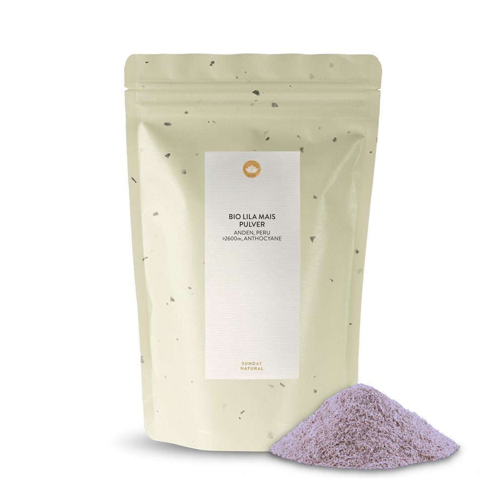Bio Lila Mais Pulver (Purple Corn) in Rohkostqualität, Peru, 250g