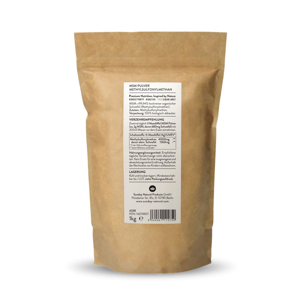 MSM Powder 99.9%+ ultra pure. Organosulphur from crystallisation. Pure ...