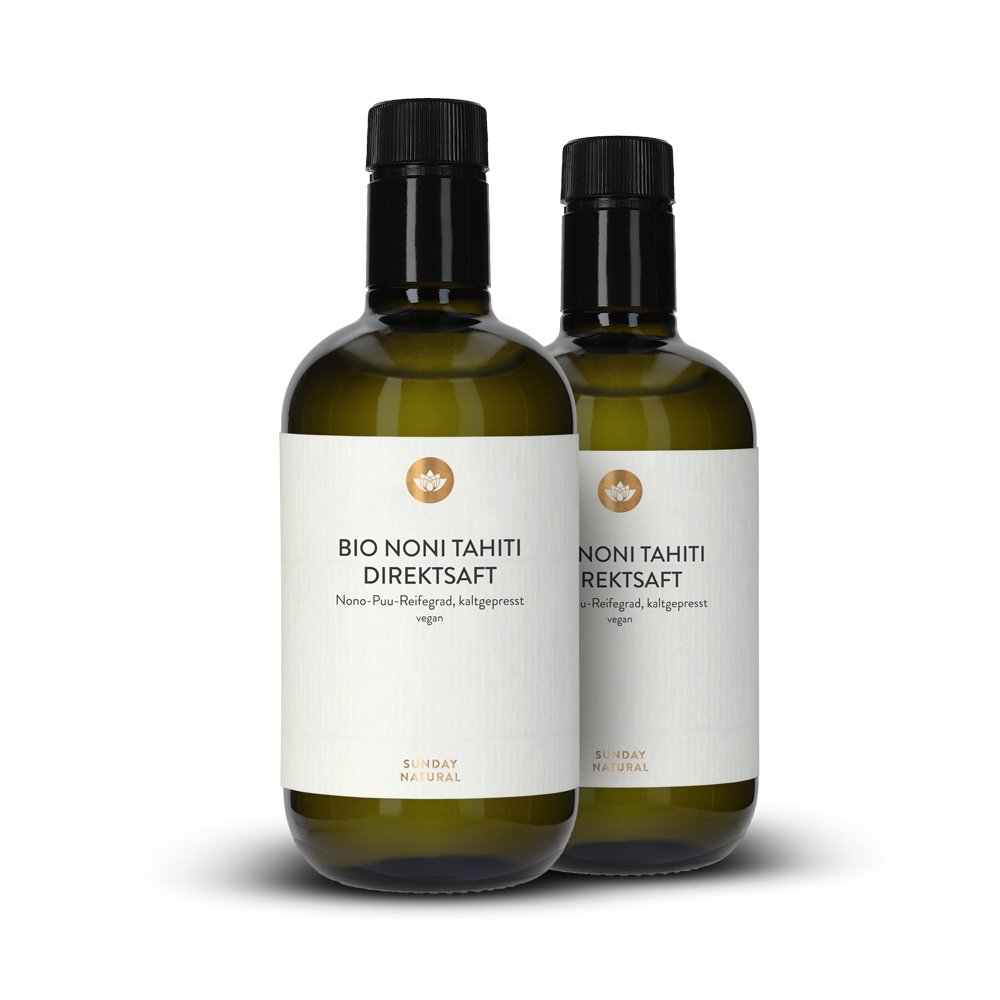 Organic Cold-Pressed Tahitian Noni Juice, Fresh. 500ml | Sunday Natural