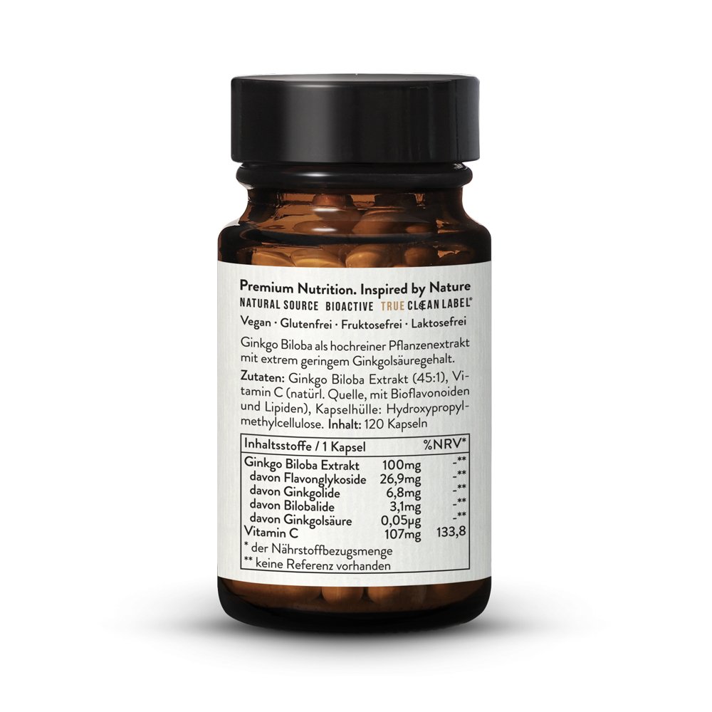 Ginkgo Biloba Premium 45:1 Extrakt 100mg 2x120 Kapseln Set | Sunday Natural