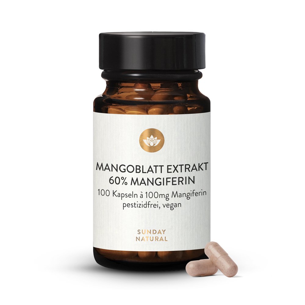 Mango Extrakt 60% Mangiferin koffeinfrei 167mg x 100 Kapseln | Sunday ...