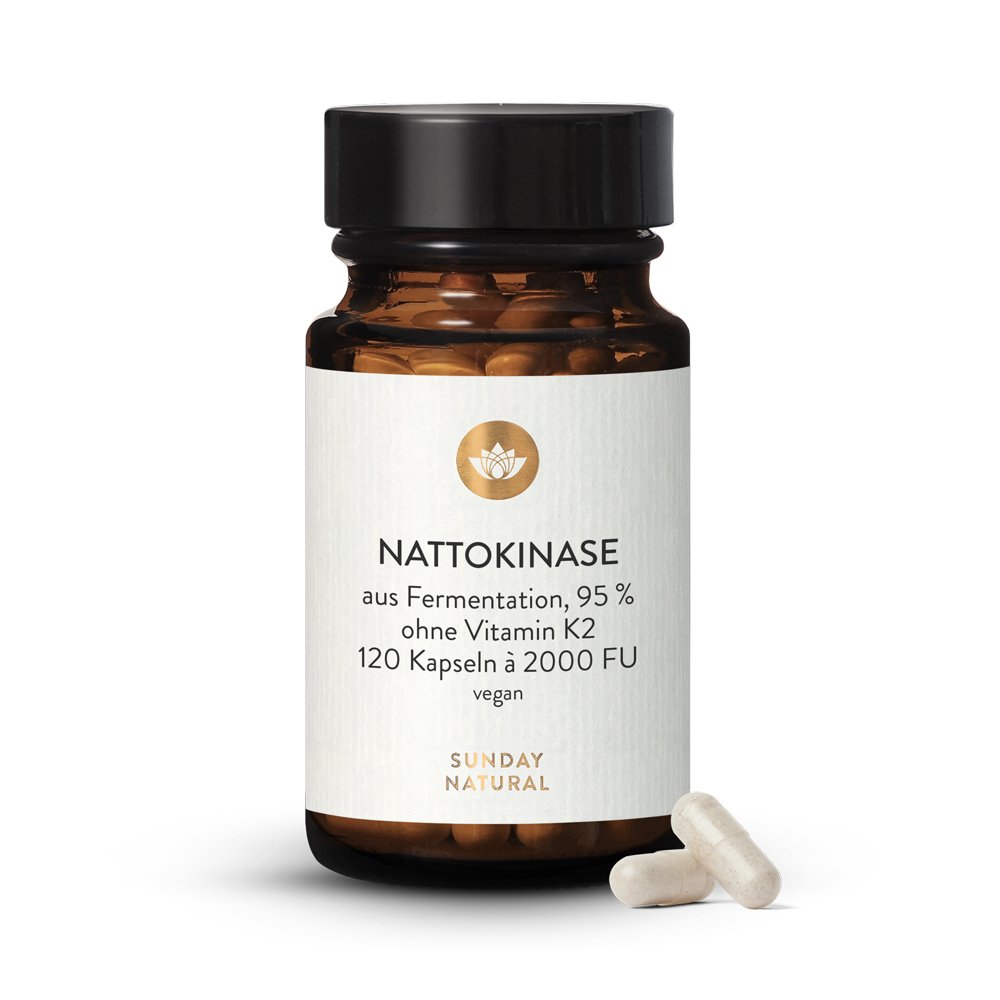 Nattokinase 60.000 FU sojafrei vegan 120 Kapseln | Sunday Natural
