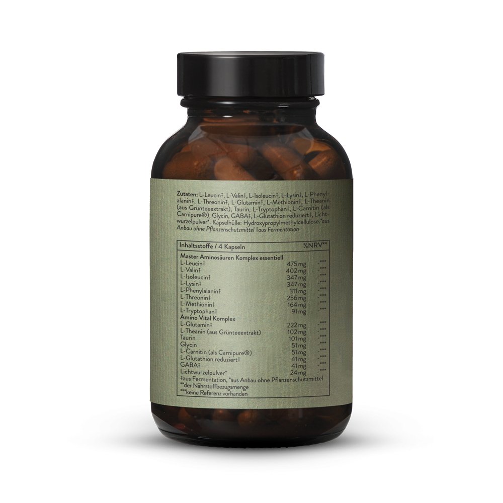 Aminosäuren Komplex Plus mit Glutathion, GABA, Carnitin. 120 Kapseln