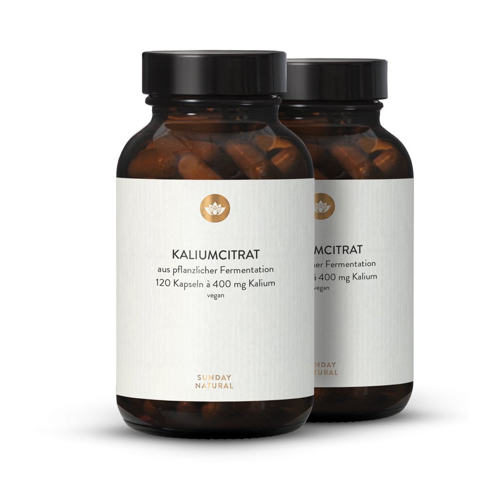 Kaliumcitrat aus Fermentation 400mg Kalium. 2x120 Kapseln