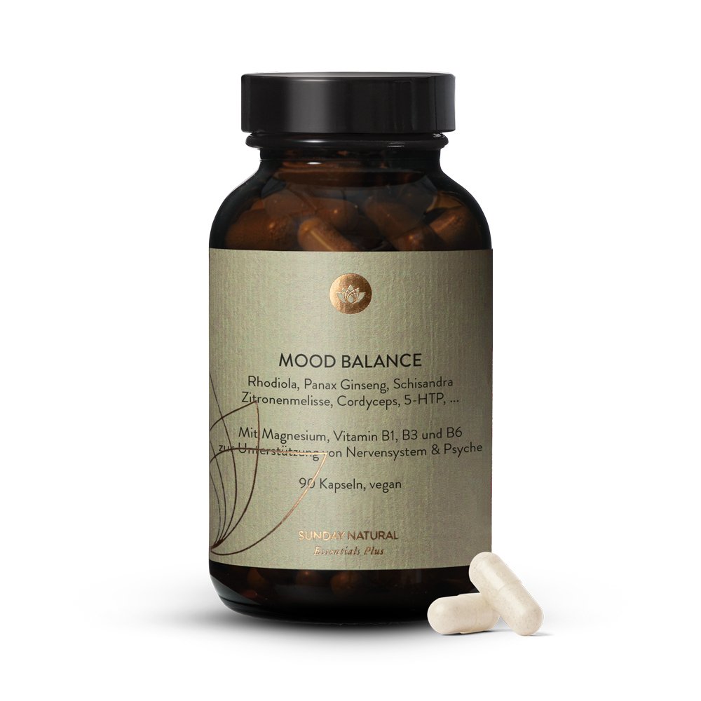 Mood Balance. Ginseng, 5HTP, Rhodiola, B6, Magnesium.. 90 Kapseln
