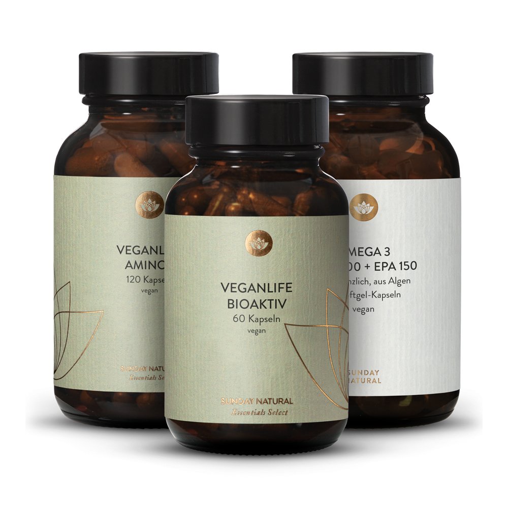 VeganLife Set of 3. Multinutrients + Aminos + Omegas