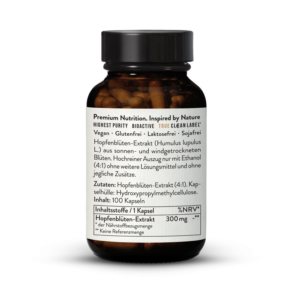 Hops Extract 300mg. Ethanol extraction 100 Capsules | Sunday Natural