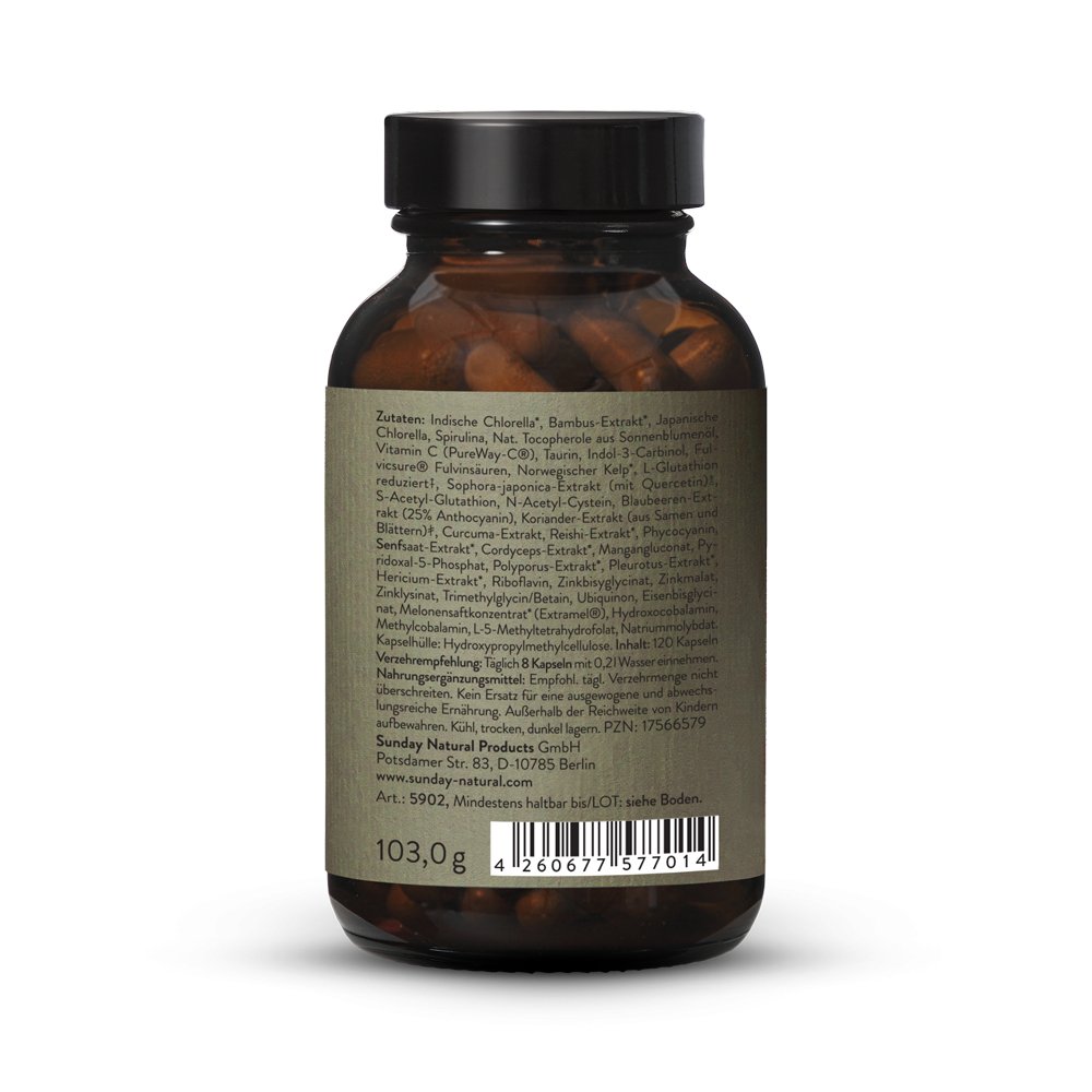 Complexe Phytocleanse, plus de 40 substances vitales. 120 gélules