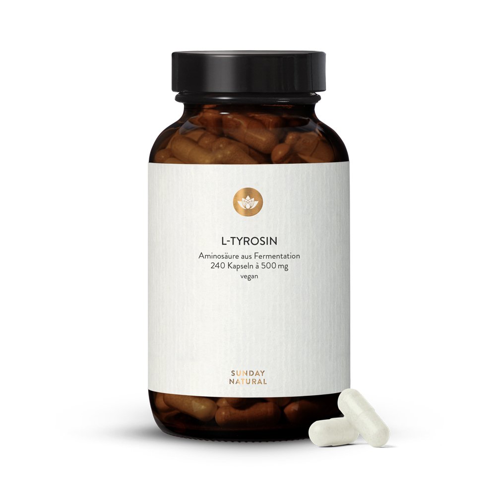 L-Tyrosin 500mg aus Fermentation hochrein vegan 240 Kapseln