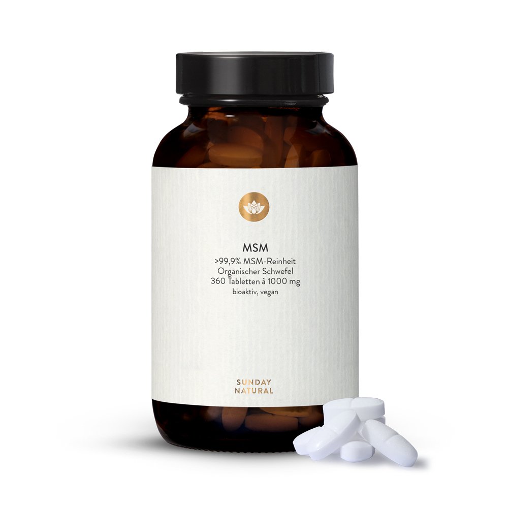 MSM 1000 mg méthylsulfonylméthane sans additifs 360 comprimés