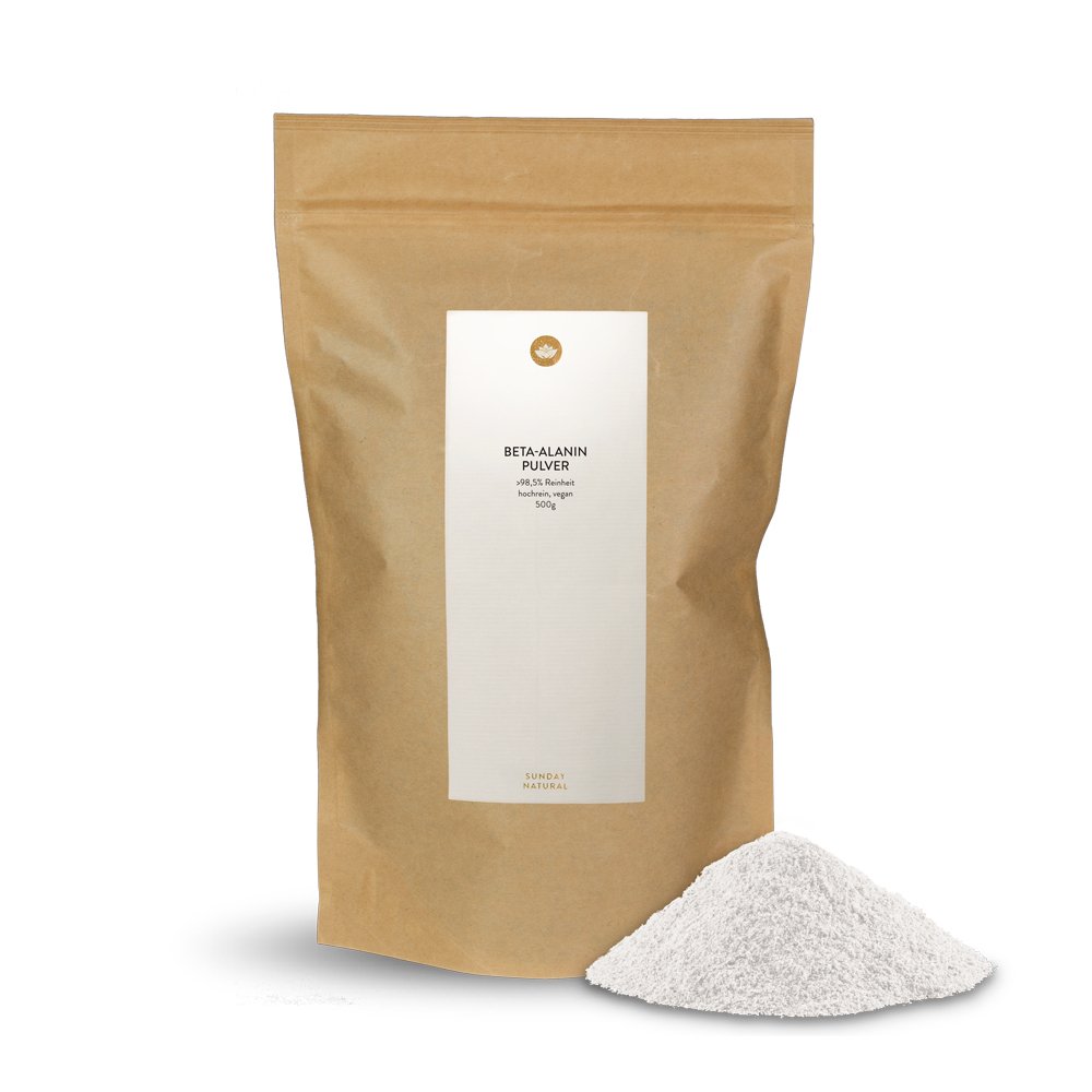 Vegan Beta-Alanine Powder: Non-GMO Amino Acid. 500g | Sunday Natural