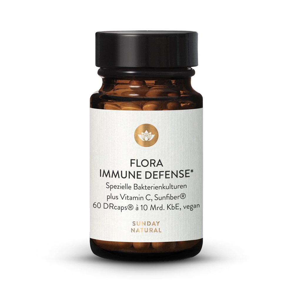 Flora Immune Defense + Vit. C + Ballaststoffe. 60 Kapseln