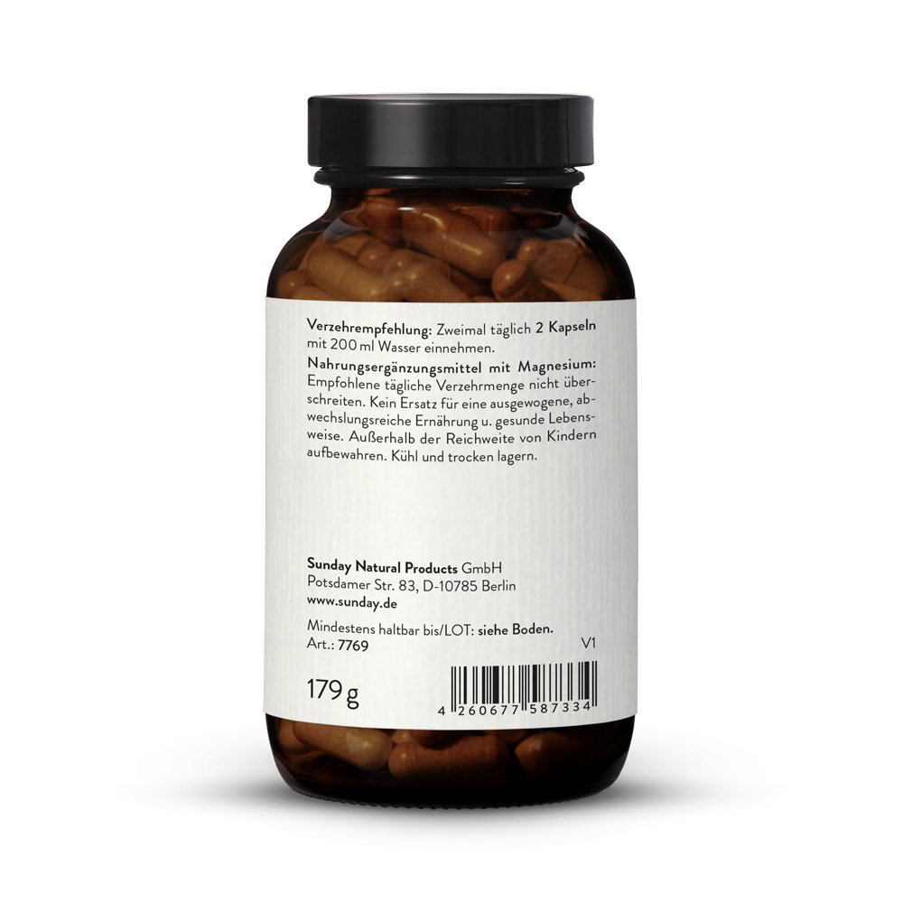 High Dose Magnesium Complex 250mg. No Additives, Non-GMO, Vegan. 180 ...