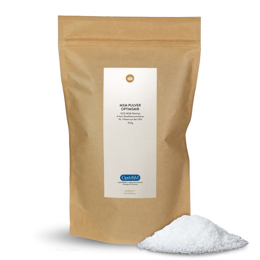 MSM Pulver OptiMSM® 100% Original von Bergstrom USA 500g