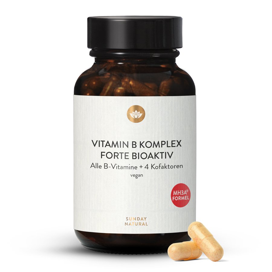 Vitamin B Complex Forte with B12 + Cofactors. 60 Capsules