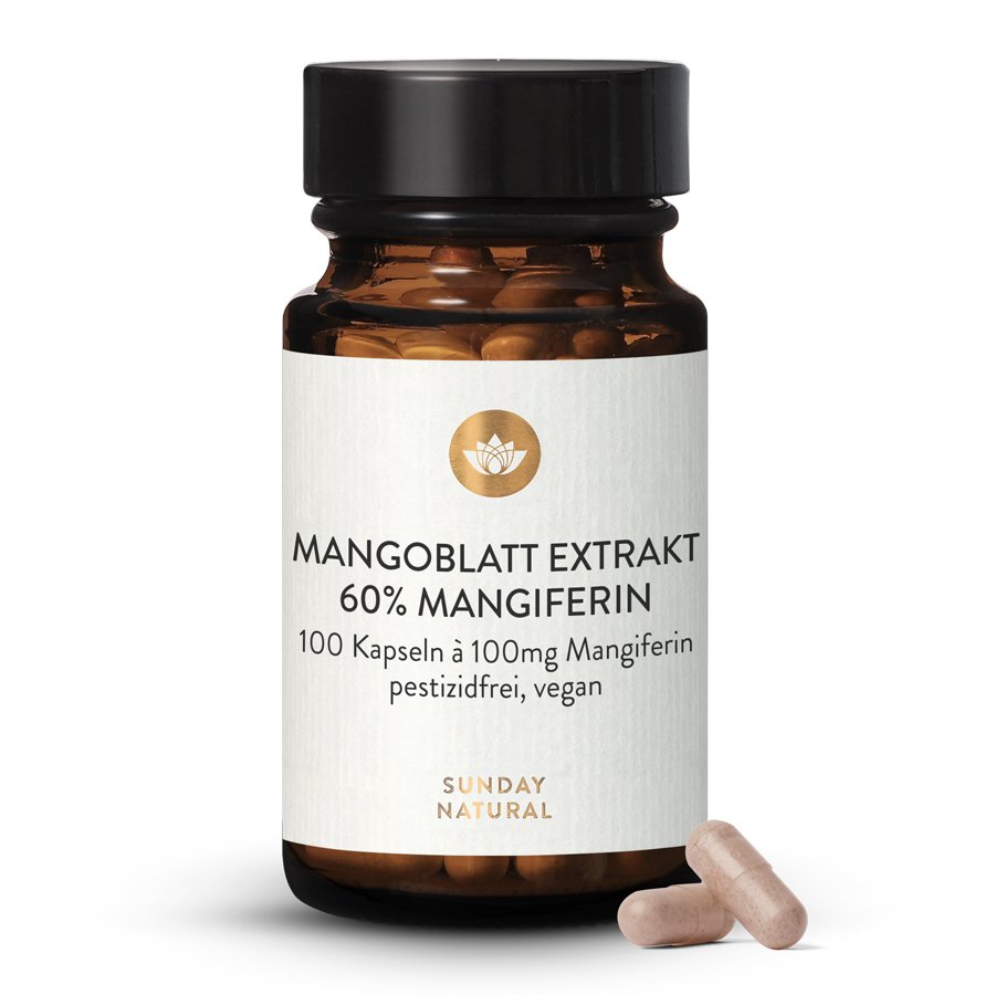 Mango Extract 60% Mangiferin 100 Capsules | Sunday Natural