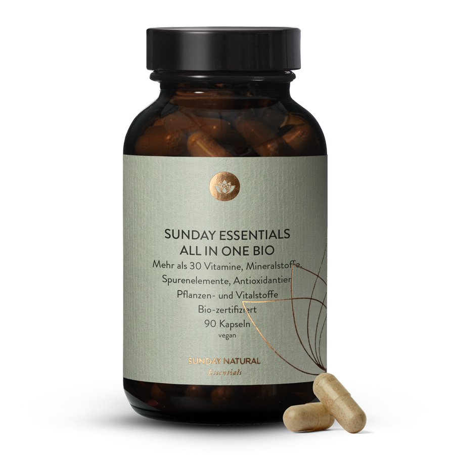 Multivitamin ALL IN ONE BIO. 90 Kapseln | Sunday Natural