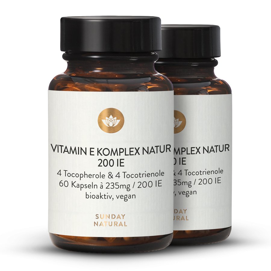 Vitamin E Komplex natürlich. Alle 8 Tocopherole & Tocotrienole, Set ...