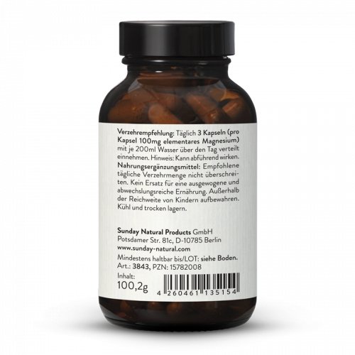 Magnesium Malat Bioaktiv Reinsubstanz, für Energie Müdigkeit | Sunday ...