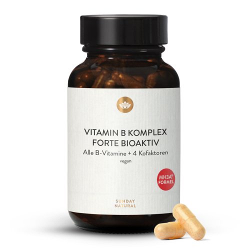 Vitamin B Complex Forte with B12 + Cofactors. 60 Capsules