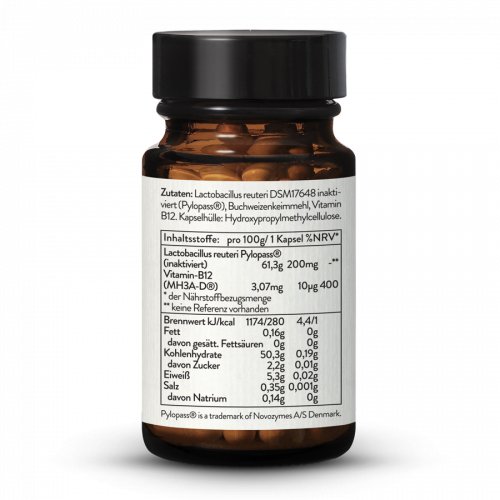 Lactobacillus reuteri: Pylopass® 200mg. 60 Capsules | Sunday Natural