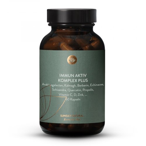 Immun Aktiv Premium-Komplex. 23 Vitalstoffe. 60 Kapseln | Sunday Natural