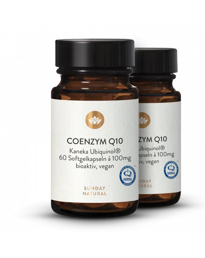 Coenzyme Q10 capsules: ultra pure bioactive ubiquinol from Kaneka | Sunday Natural